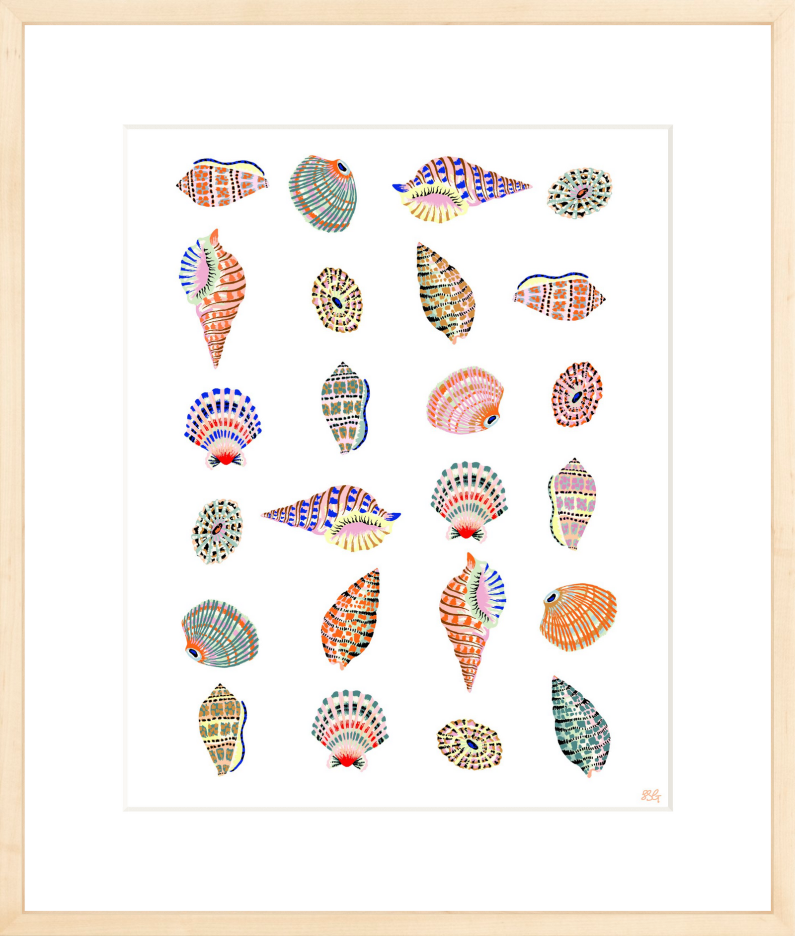BEACH HOUSE SHELLS 16" x 20"