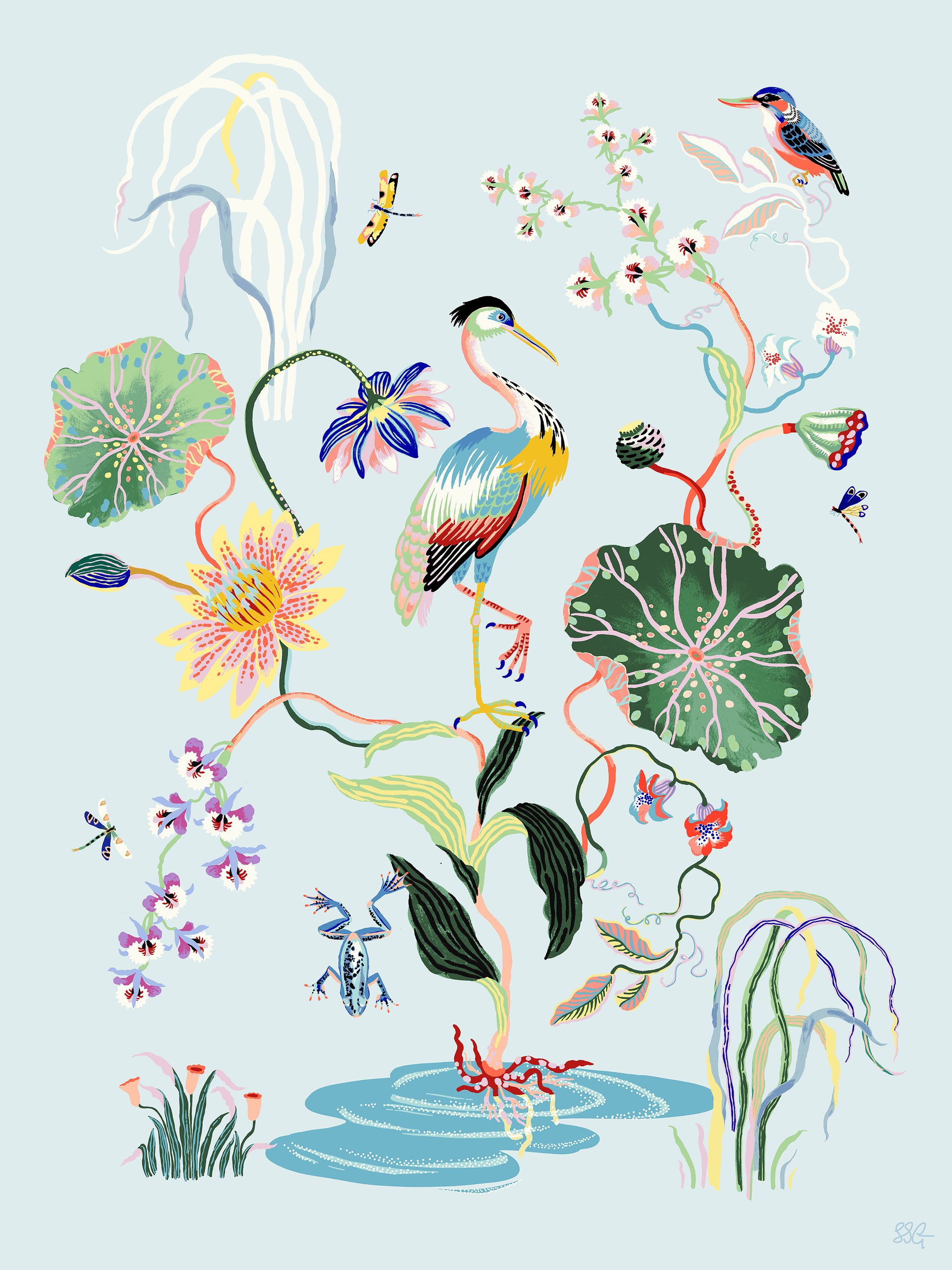 MARSH GARDEN 18"x24" in 2 color options